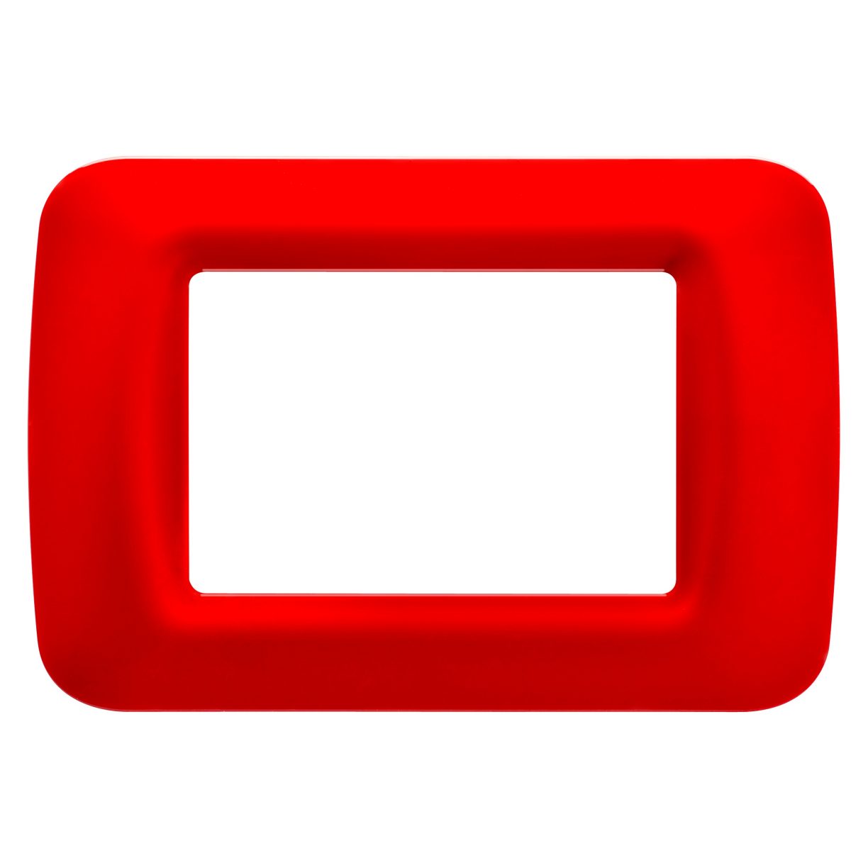 TOP SYSTEM PLATE - IN TECHNOPOLYMER GLOSS FINISHING - 3 GANG - GERANIUM ...