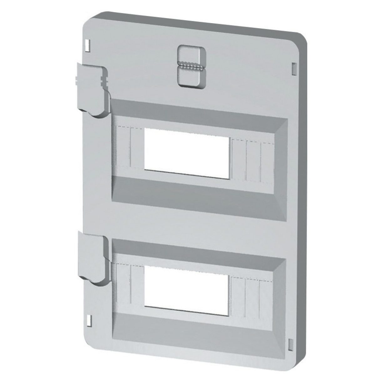 FRONT PANEL WITH WINDOWS 24 MODULES 316X396 ENCLOSURES - GREY RAL7035 ...
