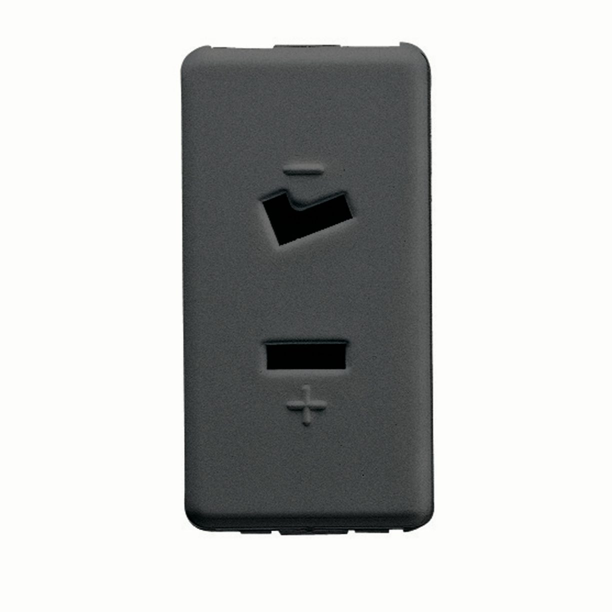 SELV SOCKET-OUTLET - 2P 6A 24V POLARIZED - 1 MODULE - SYSTEM BLACK | Gewiss