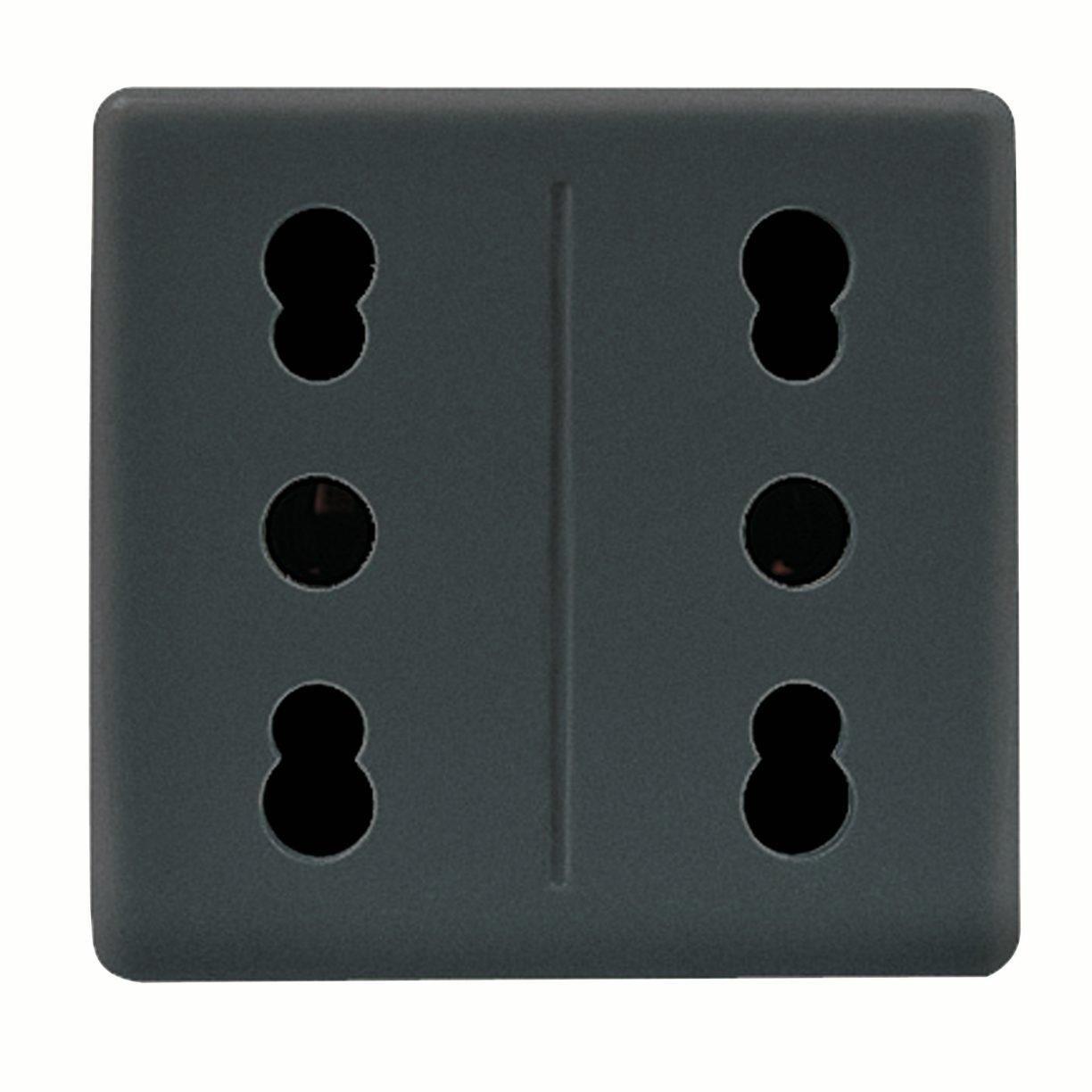 ITALIAN STANDARD DOUBLE SOCKET-OUTLET 250V ac - 2X2P+E 16A DUAL ...