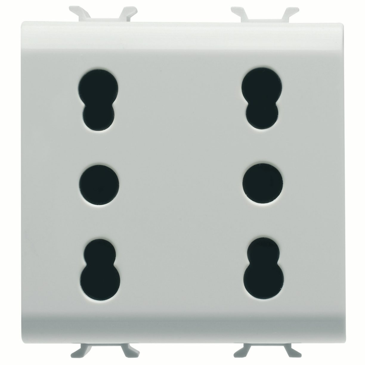 ITALIAN STANDARD DOUBLE SOCKET-OUTLET 250V ac - 2X2P+E 16A DUAL ...