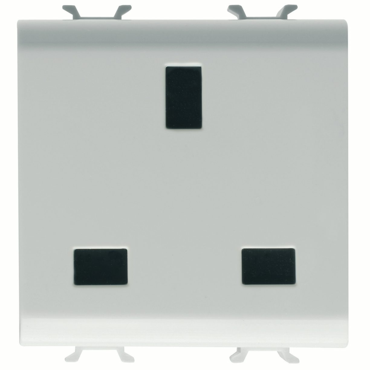 BRITISH STANDARD SOCKET-OUTLET 250V ac - 2P+E 13A - 2 GANG - GLOSSY ...
