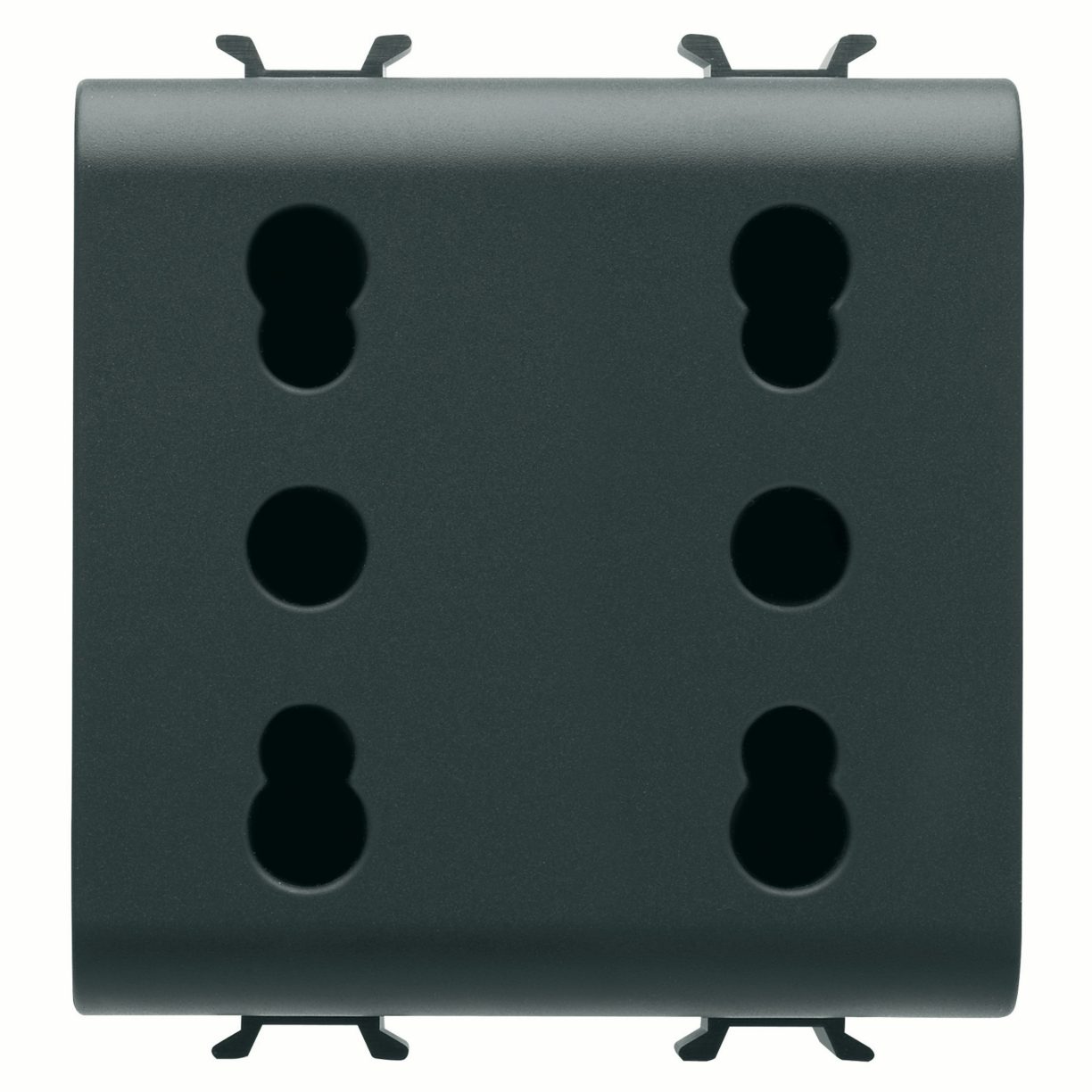 ITALIAN STANDARD DOUBLE SOCKET-OUTLET 250V ac - 2X2P+E 16A DUAL ...