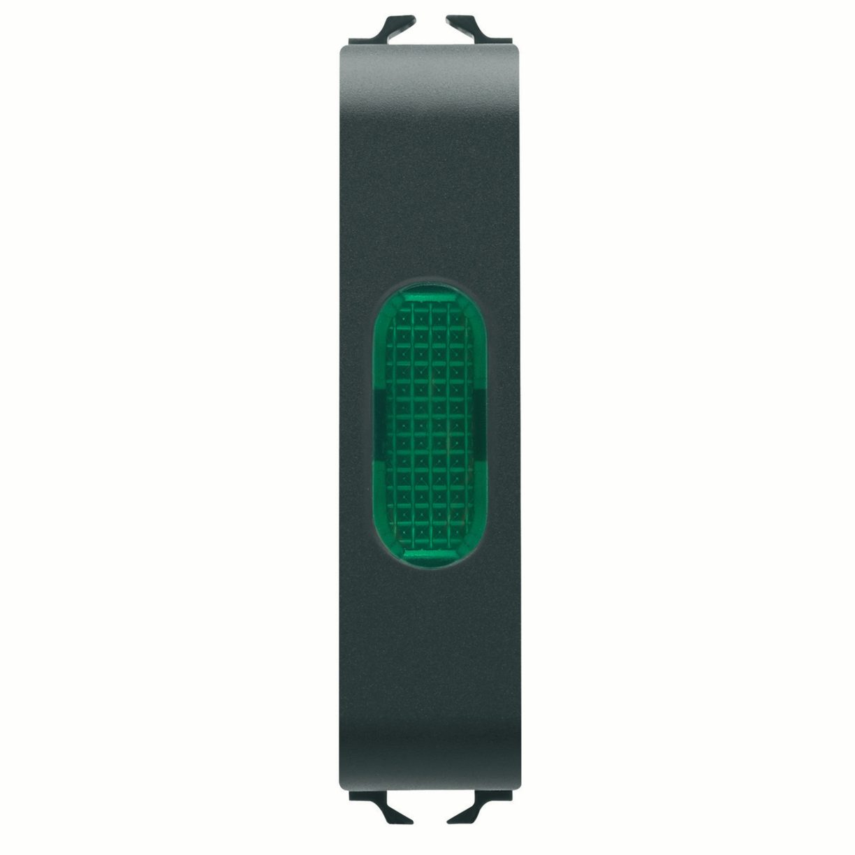 SINGLE INDICATOR LAMP - GREEN - 1/2 MODULE - SATIN BLACK - CHORUSMART ...