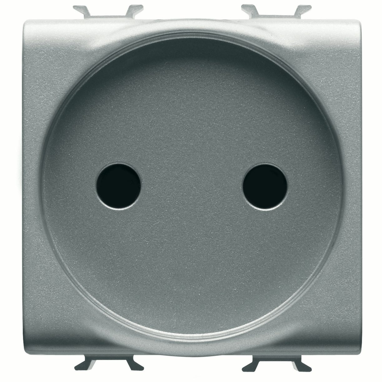 FRENCH STANDARD SOCKET-OUTLET 250V ac - 2P 16A - 2 MODULES - TITANIUM ...