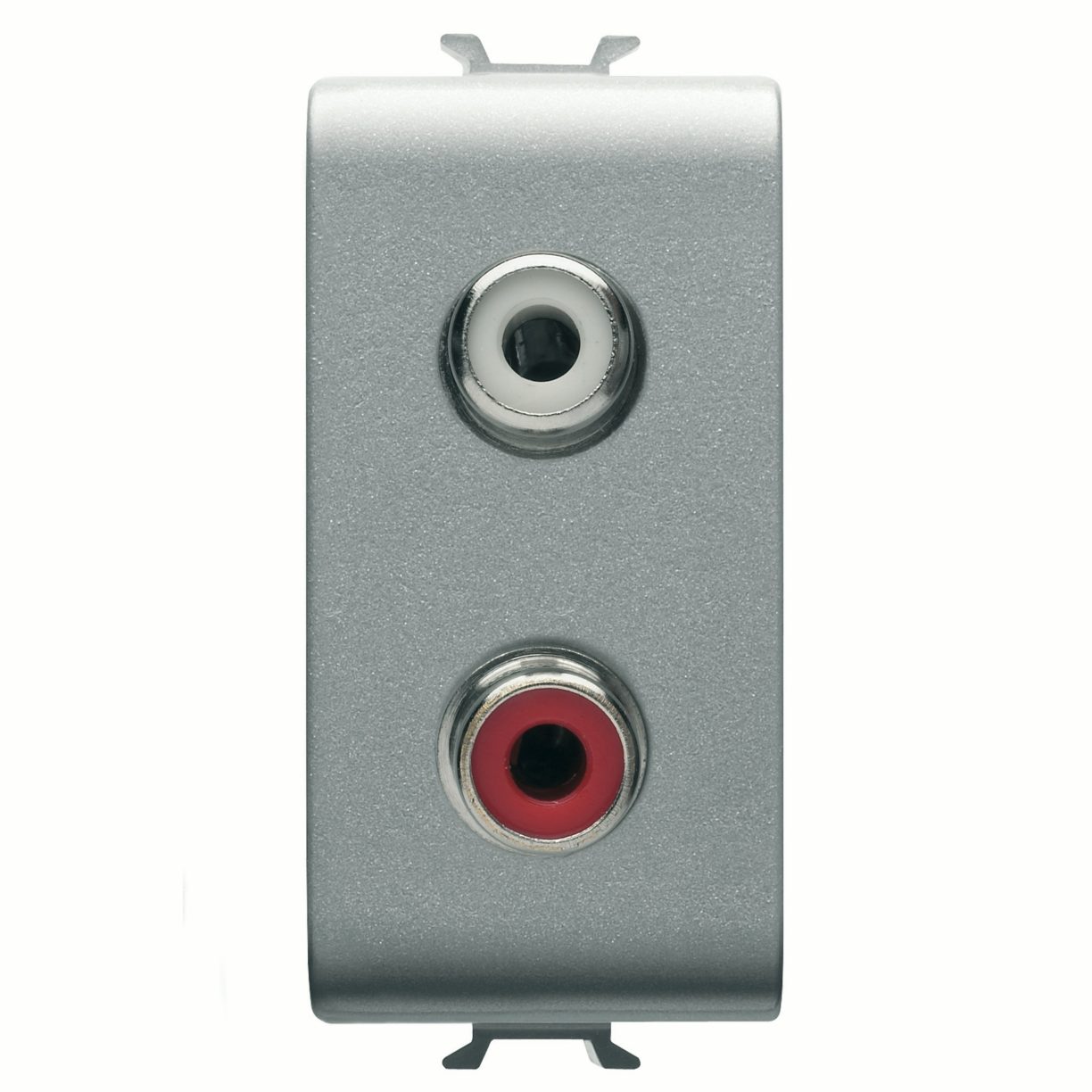 AUDIO AND VIDEO SOCKET - DOUBLE RCA - 1 MODULE - TITANIUM - CHORUSMART ...
