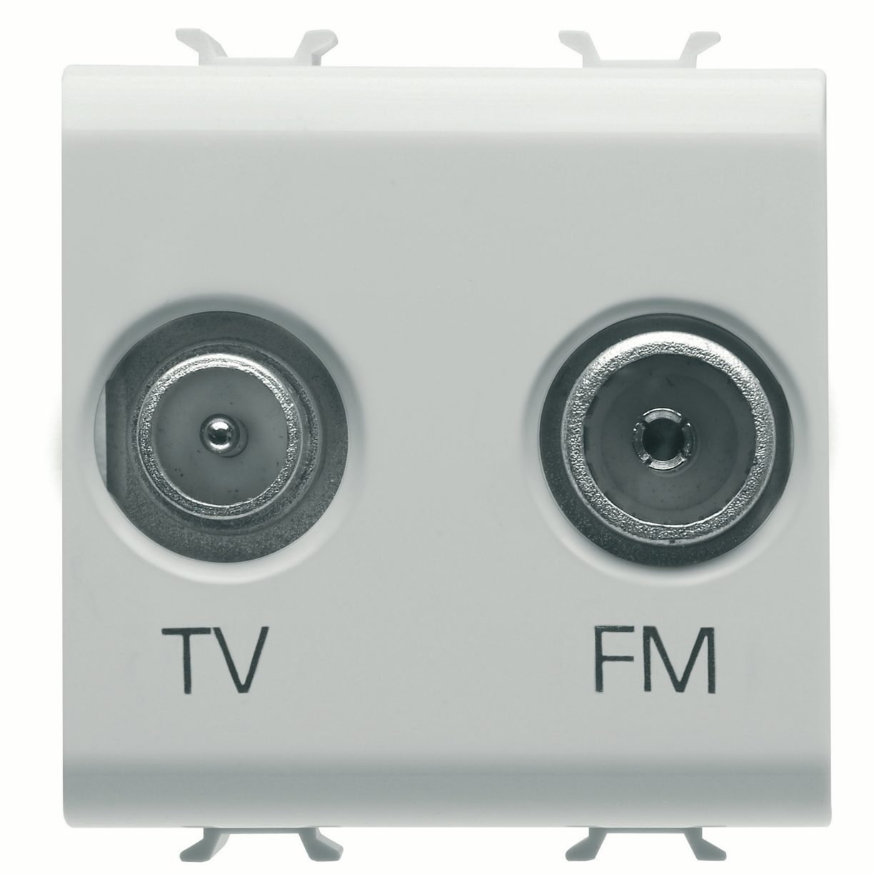 SOCKET-OUTLET TV-FM - DIRECT - 2 MODULES - GLOSSY WHITE - CHORUSMART ...