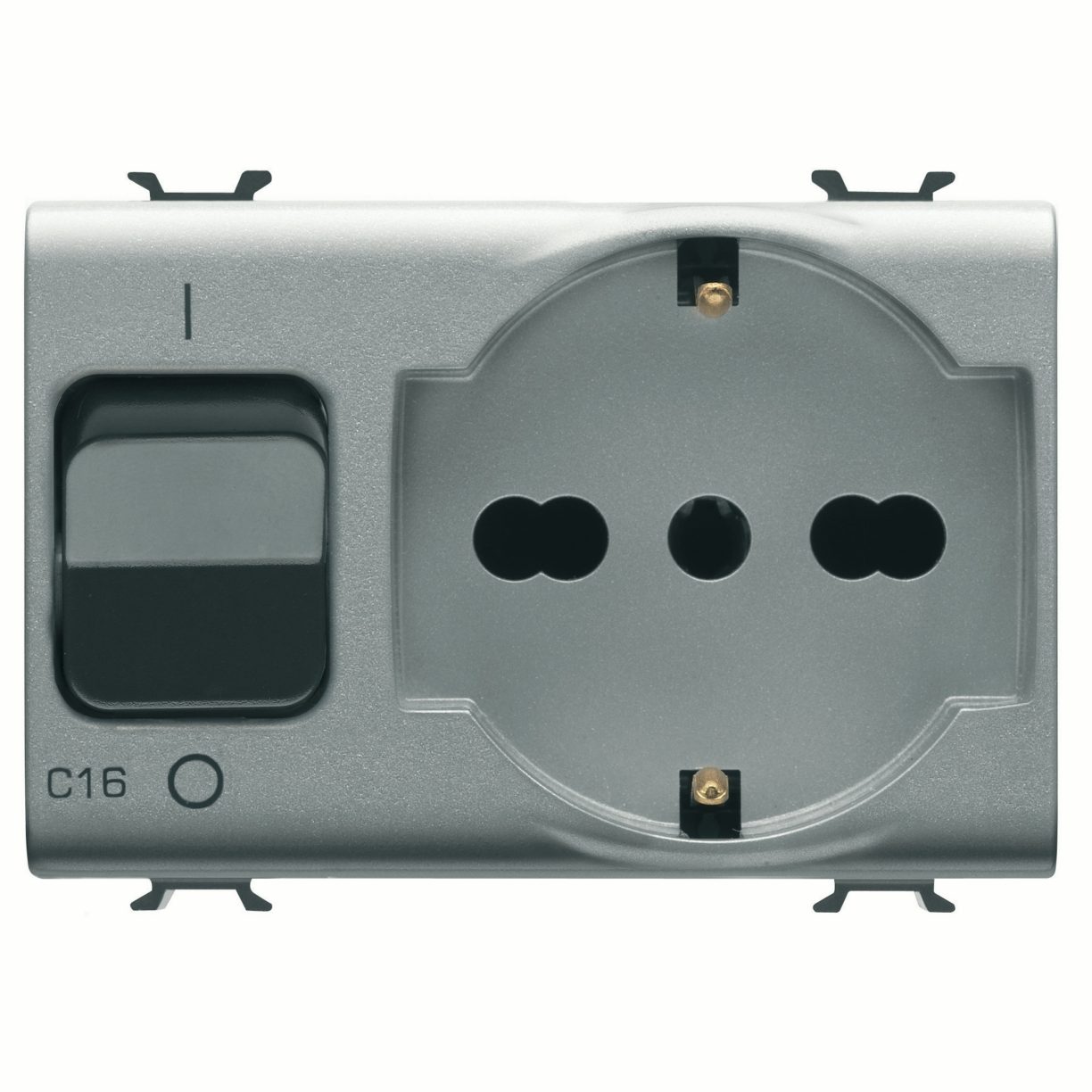 INTERLOCKED SWITCHED SOCKET-OUTLET - 2P+E 16A P40 - WITH MINIATURE ...