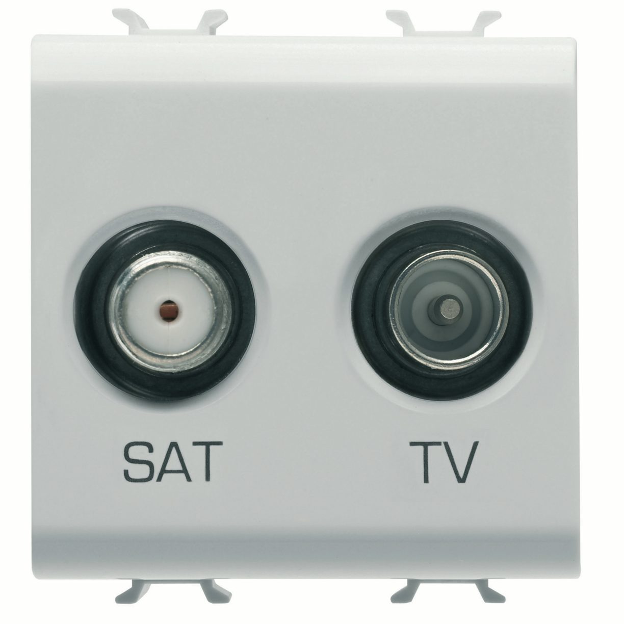SOCKET-OUTLET TV-SAT - DIRECT - 2 MODULES - GLOSSY WHITE - CHORUSMART ...