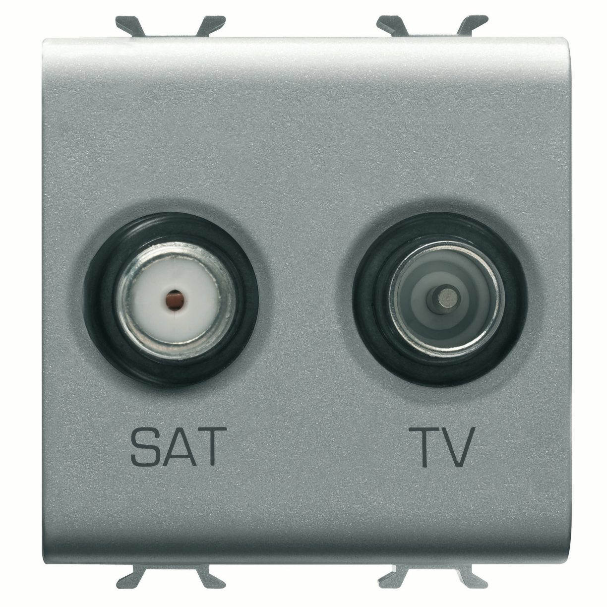 SOCKET-OUTLET TV-SAT - DIRECT - 2 MODULES - TITANIUM - CHORUSMART | Gewiss