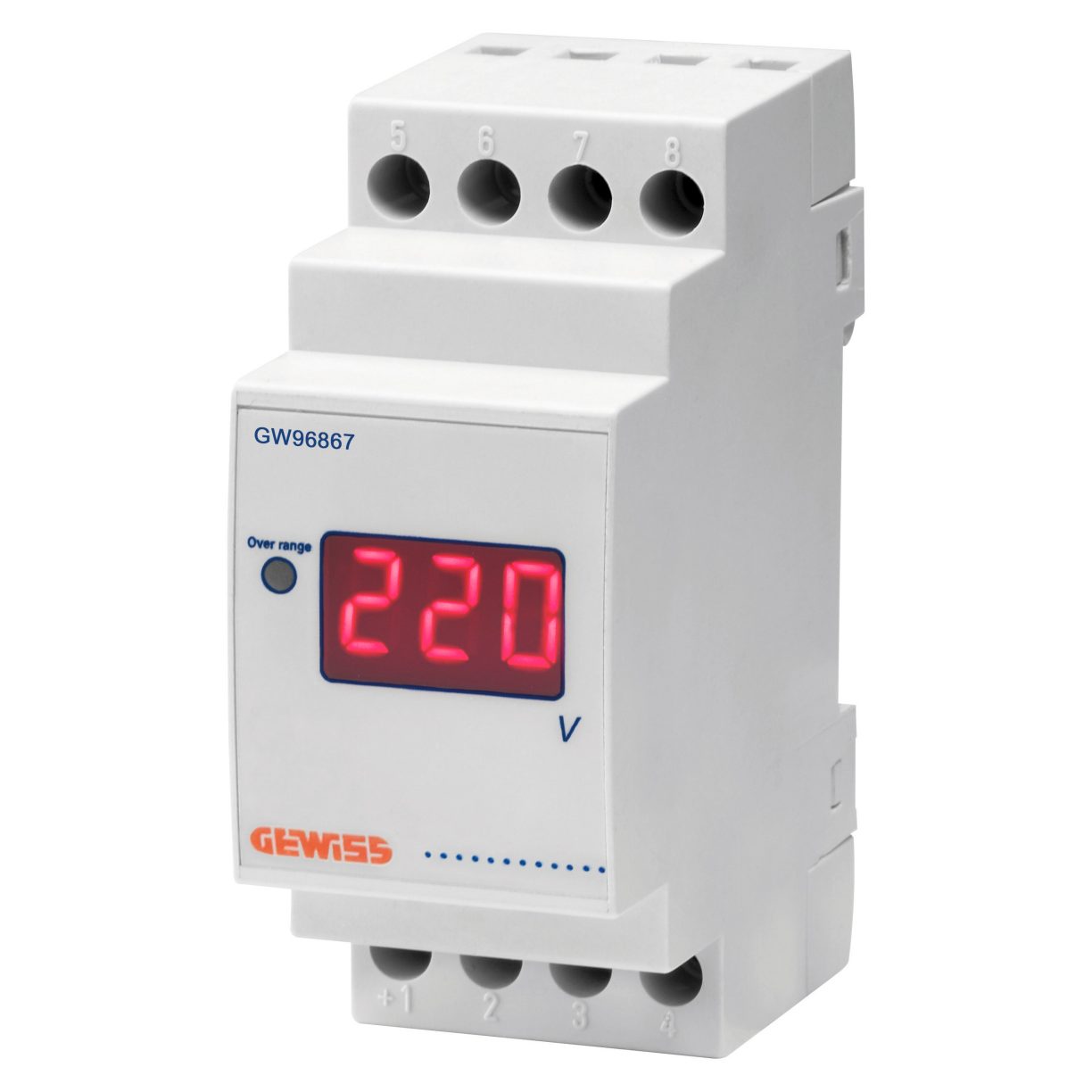 DIGITAL VOLTMETER WITH DIRECT CONNECTION - 0/500V - 2 MODULES | Gewiss