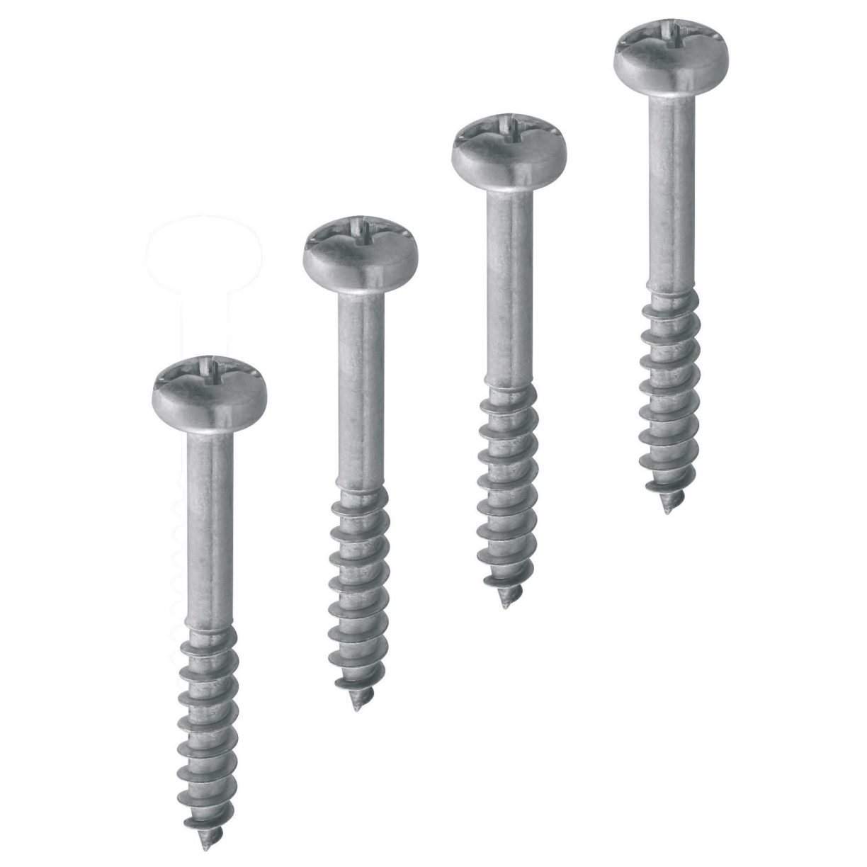 KIT 4 SELF-THREADING STEEL SCREWS - FOR SQUARE ACCES CHAMBER ...