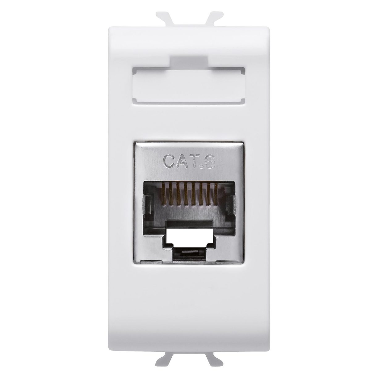 RJ45 SOCKET - CATEGORY 6 - FTP - 1 MODULE - GLOSSY WHITE - CHORUSMART ...