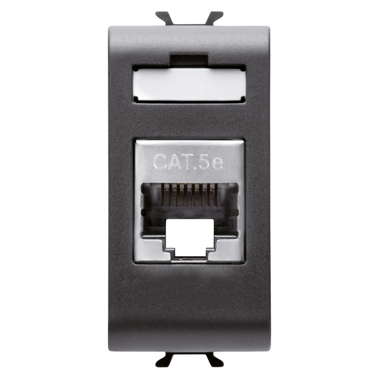 RJ45 SOCKET - CATEGORY 5e - FTP - 1 MODULE - SATIN BLACK - CHORUSMART ...