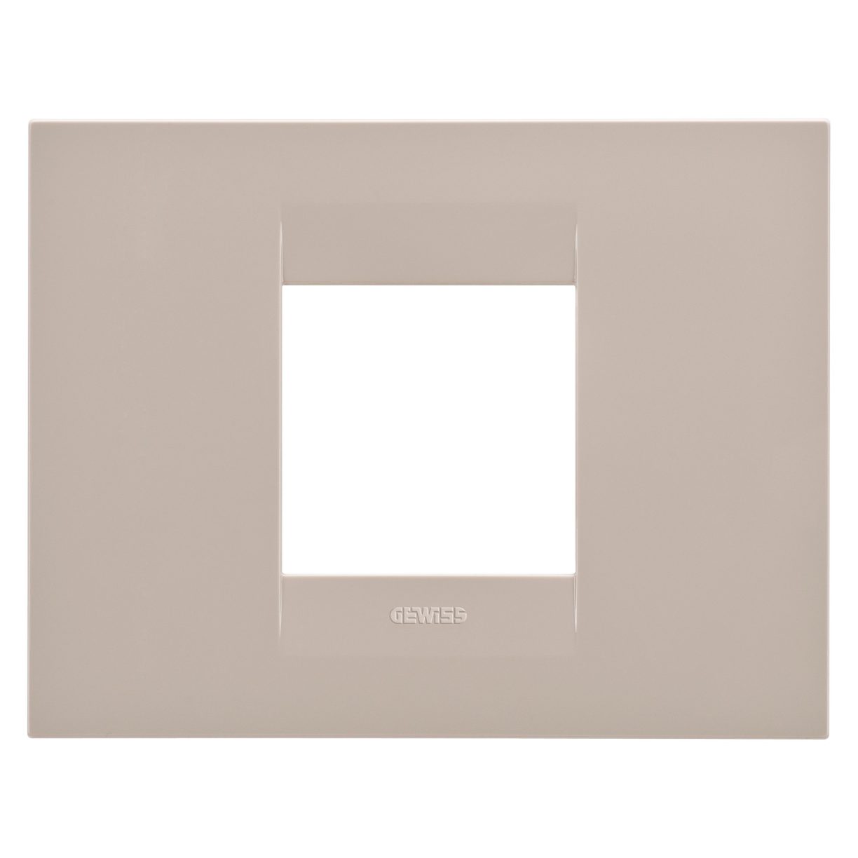 GEO PLATE - IN TECHNOPOLYMER - 2 MODULES - HEMP - CHORUSMART | Gewiss