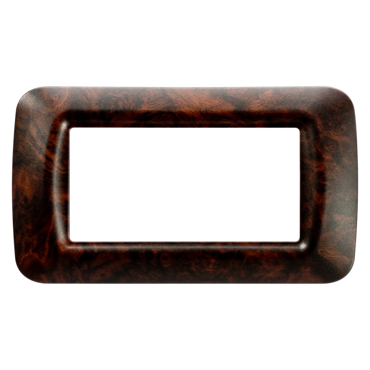 TOP SYSTEM PLATE - IN TECHNOPOLYMER - 4 GANG - ENGLISH WALNUT - SYSTEM ...