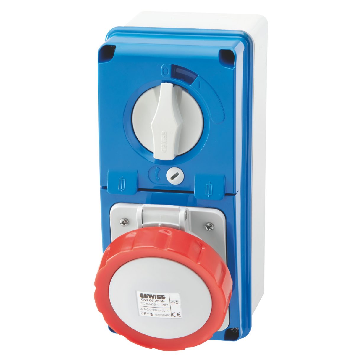 VERTICAL FIXED INTERLOCKED SOCKET OUTLET - WITH BOTTOM - WITH FUSE ...