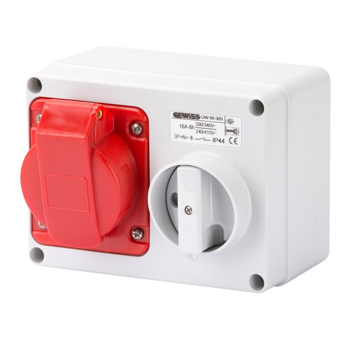 FIXED INTERLOCKED HORIZONTAL SOCKET-OUTLET - WITH BOTTOM - WITHOUT FUSE-HOLDER BASE - 3P+N+E 16A ...