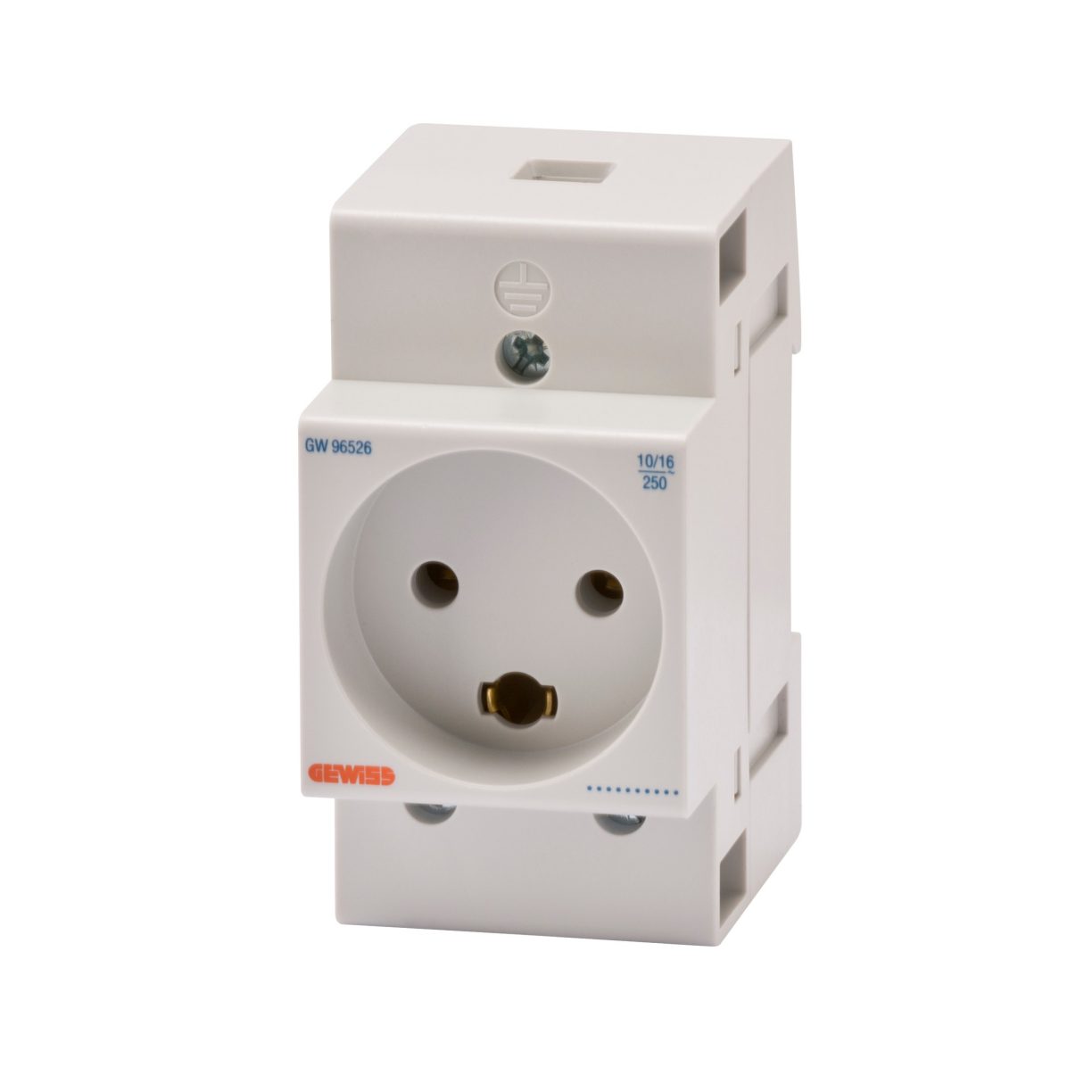 DIN RAIL SOCKET- DANISH STANDARD -2P+E 16A - 2,5 MODULES | Gewiss