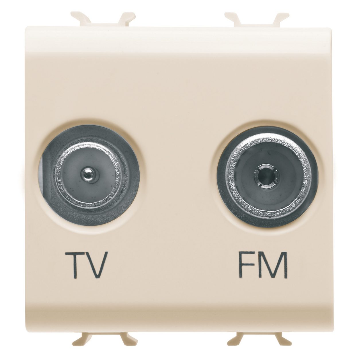 SOCKET-OUTLET TV-FM - DIRECT - 2 MODULES - IVORY - CHORUSMART | Gewiss
