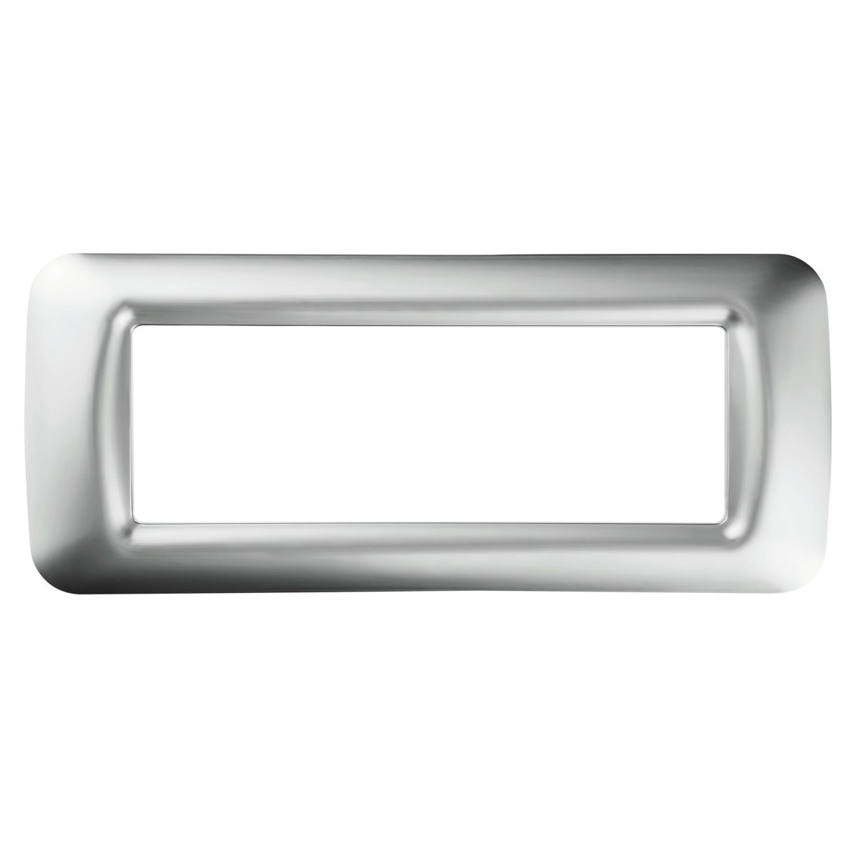 TOP SYSTEM PLATE - IN TECHNOPOLYMER GLOSS FINISH - 6 GANG - SOFT CHROME ...