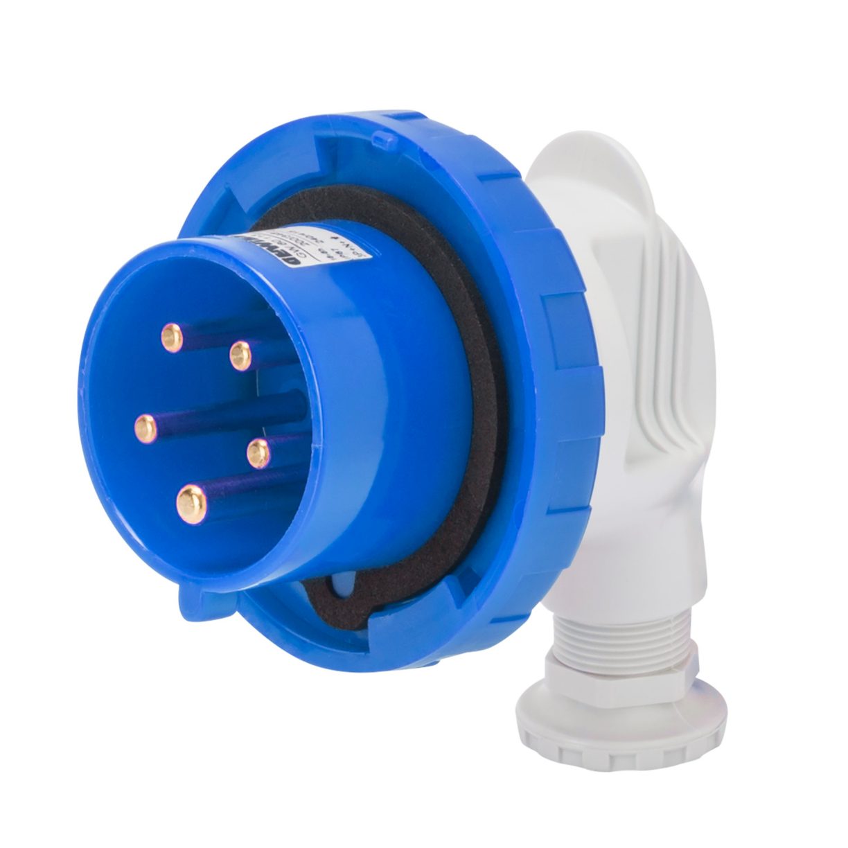90° PLUG - IP67 - 2P+E 16A 200-250V 50/60HZ - BLUE - 6H - SCREW WIRING ...