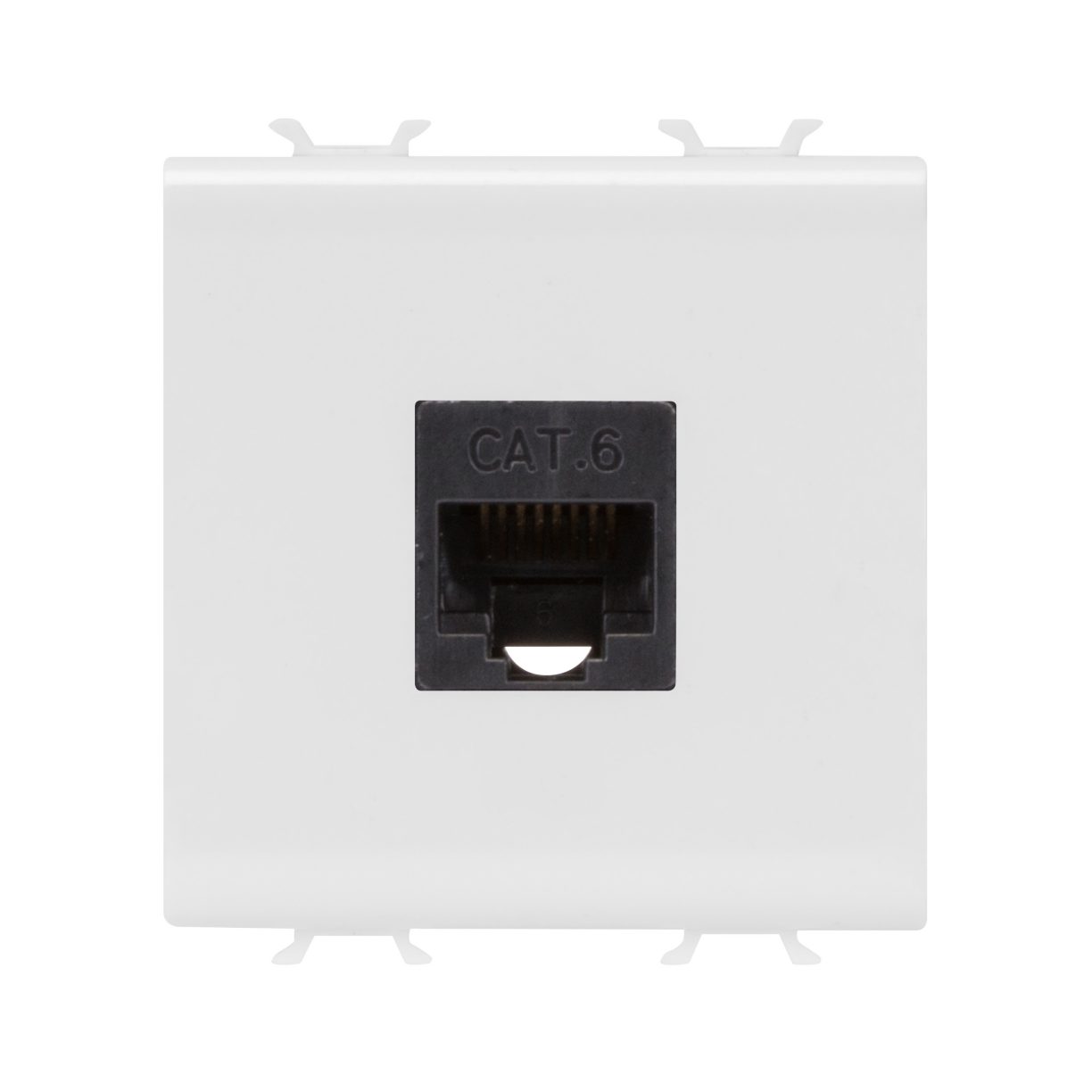 PRESA RJ45 - CATEGORIA 6 - UTP - 2 MODULI - BIANCO SATINATO ...
