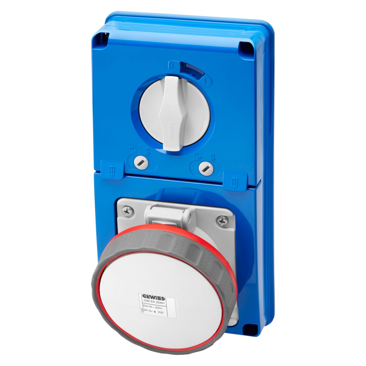 VERTICAL FIXED INTERLOCKED SOCKET OUTLET - WITHOUT BOTTOM - WITH FUSE ...