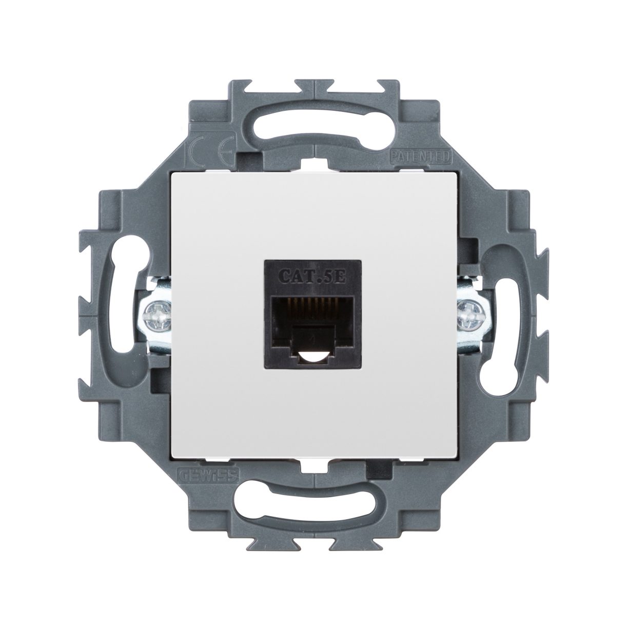 RJ45 SOCKET - 4 PAIRS - CATEGORY 5e - UTP - TOOLLESS - 2 MODULE - WHITE ...
