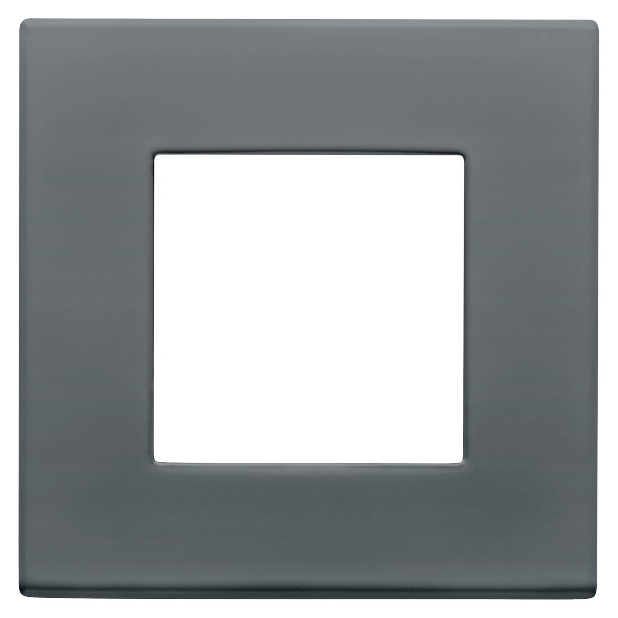 DAHLIA PLATE - IN TECHNOPOLYMER - 1 GANG - DARK GREY | Gewiss
