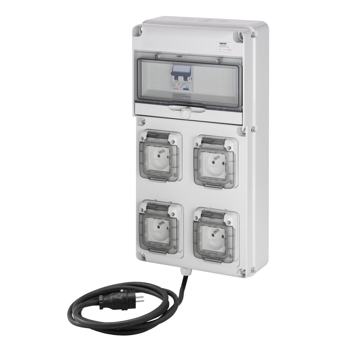 COFFRET D'ALIMENTATION PROVISOIRE MONO - Q-DIN 10 - 2P 16A - 3,5 KVA ...