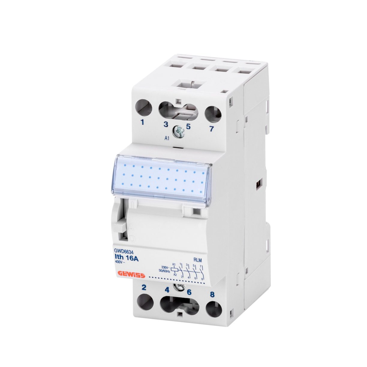 INSTALLATION RELAY - 16A - 4 NO - 24V ac - 2 MODULES | Gewiss
