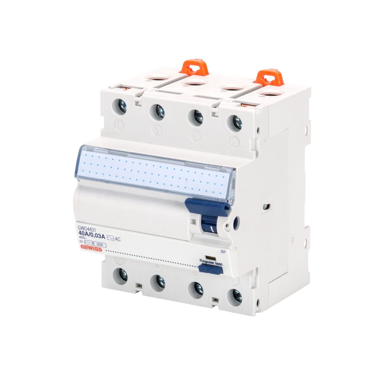 RESIDUAL CURRENT CIRCUIT BREAKER - IDP NA - 4P 63A TYPE A INSTANTANEOUS Idn=0,03A - 4 MODULES ...