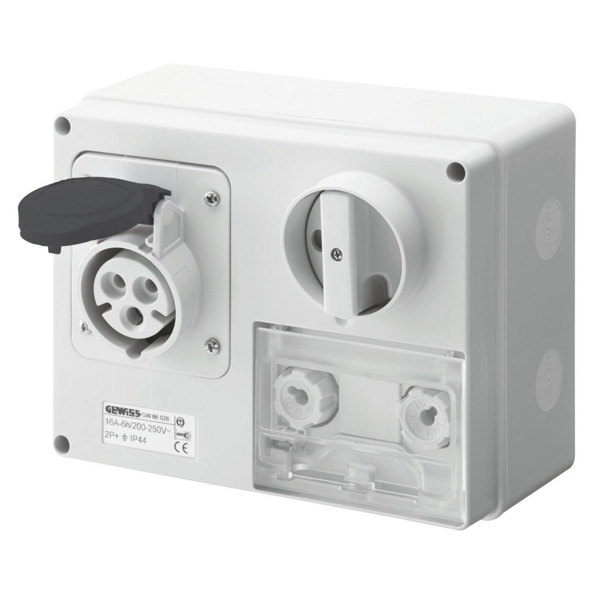 FIXED INTERLOCKED HORIZONTAL SOCKET-OUTLET - WITH BOTTOM - WITH FUSE ...