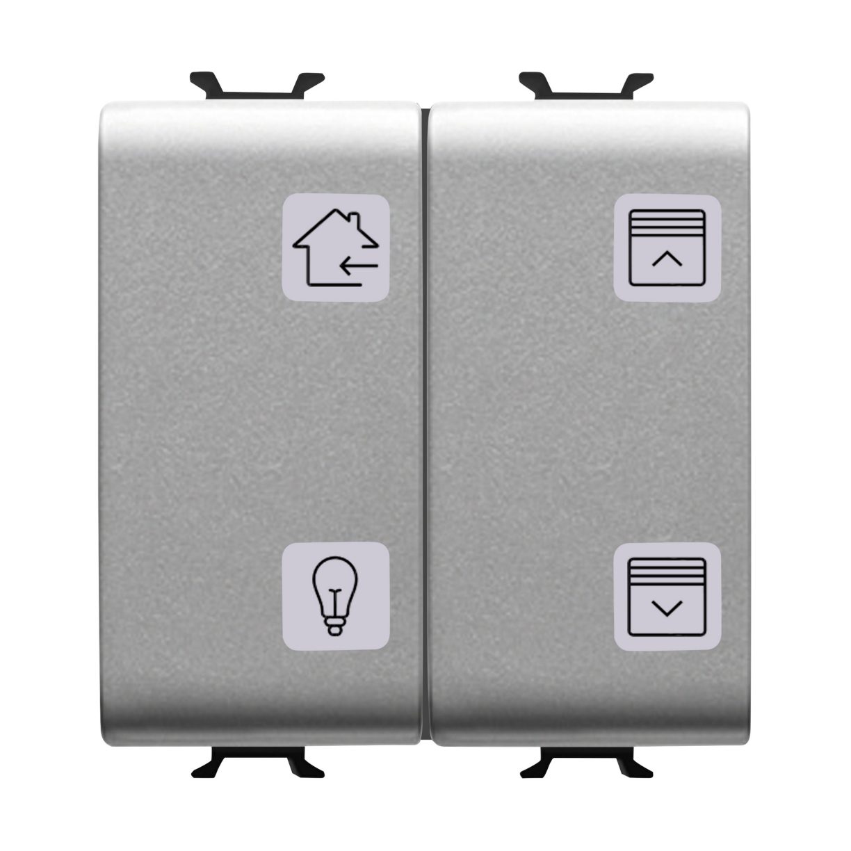 PUSH-BUTTON PANEL WITH INTERCHANGEABLE SYMBOLS - KNX - 4 CHANNELS - 2 ...