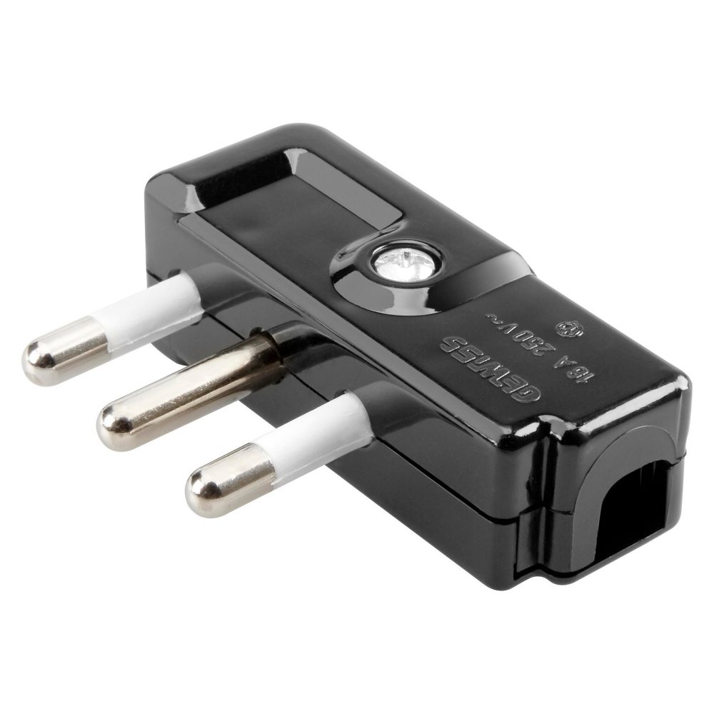 PORTABLE PLUG - 90° - ITALIAN STANDARD - 2P+E 10-16A 250V ac - TYPE ...