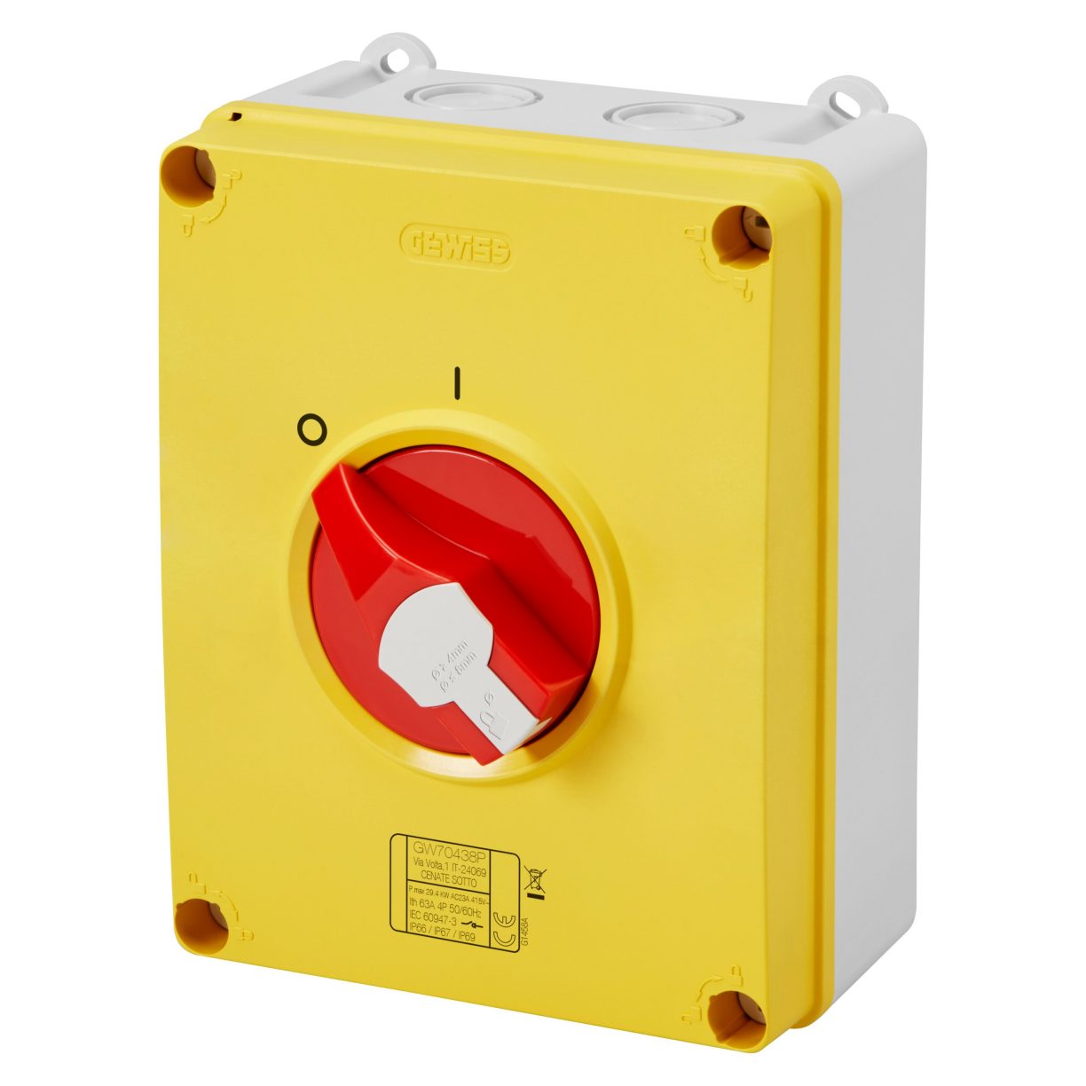 ROTARY ISOLATOR SWITCH - HP - EMERGENCY - ISOLATING MATERIAL BOX - 63A ...