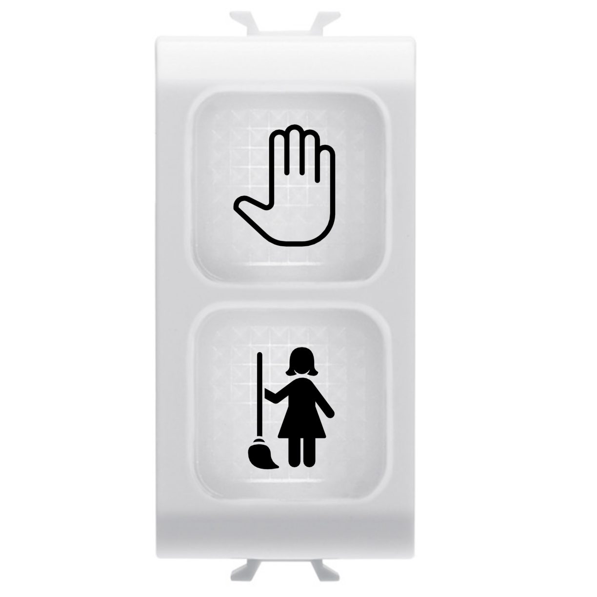 DOUBLE INDICATOR LAMP - OPAL - DND+MUR - 1 MODULE - GLOSSY WHITE ...