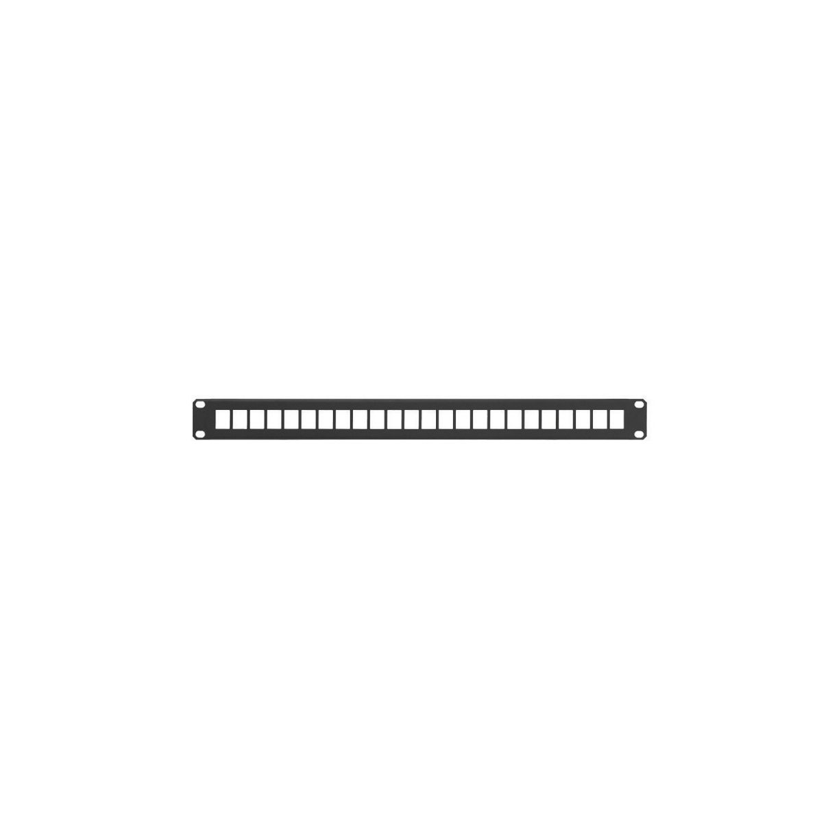 19'' EMPTY PATCH PANEL - 24 UTP/FTP RJ45 SOCKETS 1U - BLACK | Gewiss