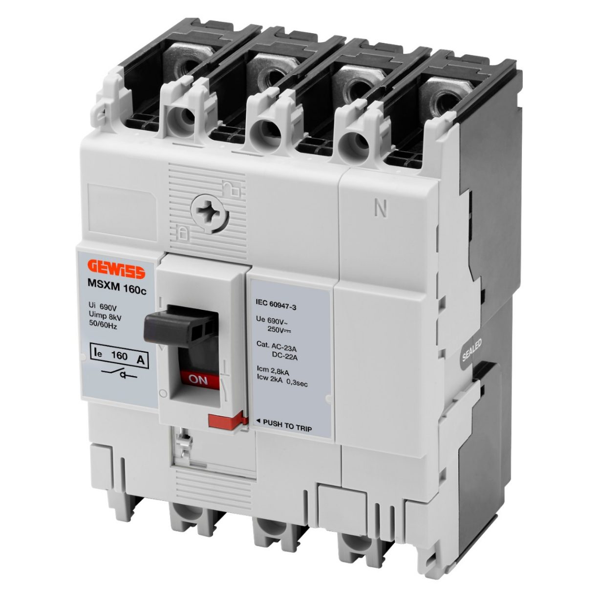 MSXM 160c - SWITCH-DISCONNECTOR - 4P 160A 690V | Gewiss