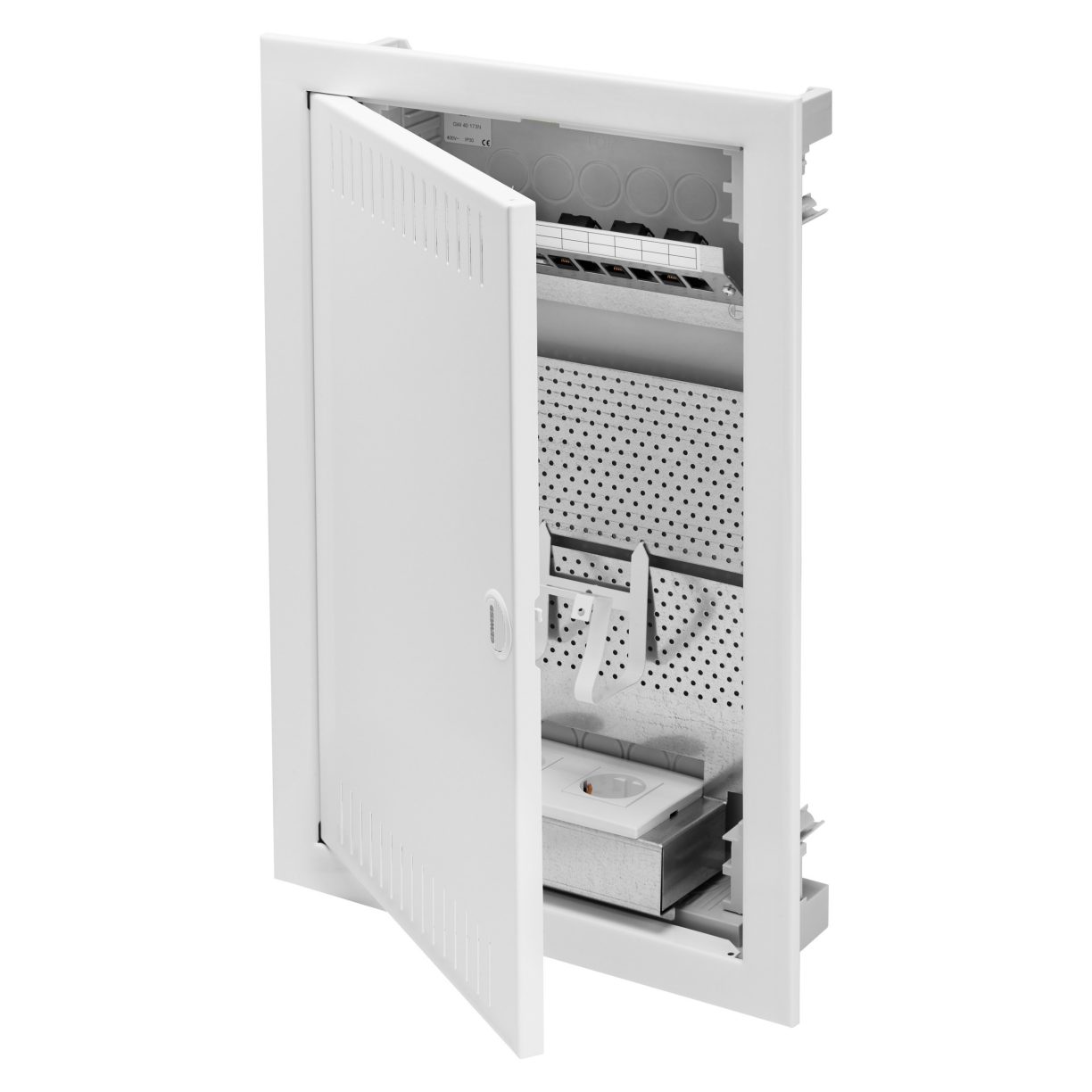 MULTIMEDIA ENCLOSURE FOR BRICKWORK WALLS 36 MODULES - WITH METAL DOOR ...