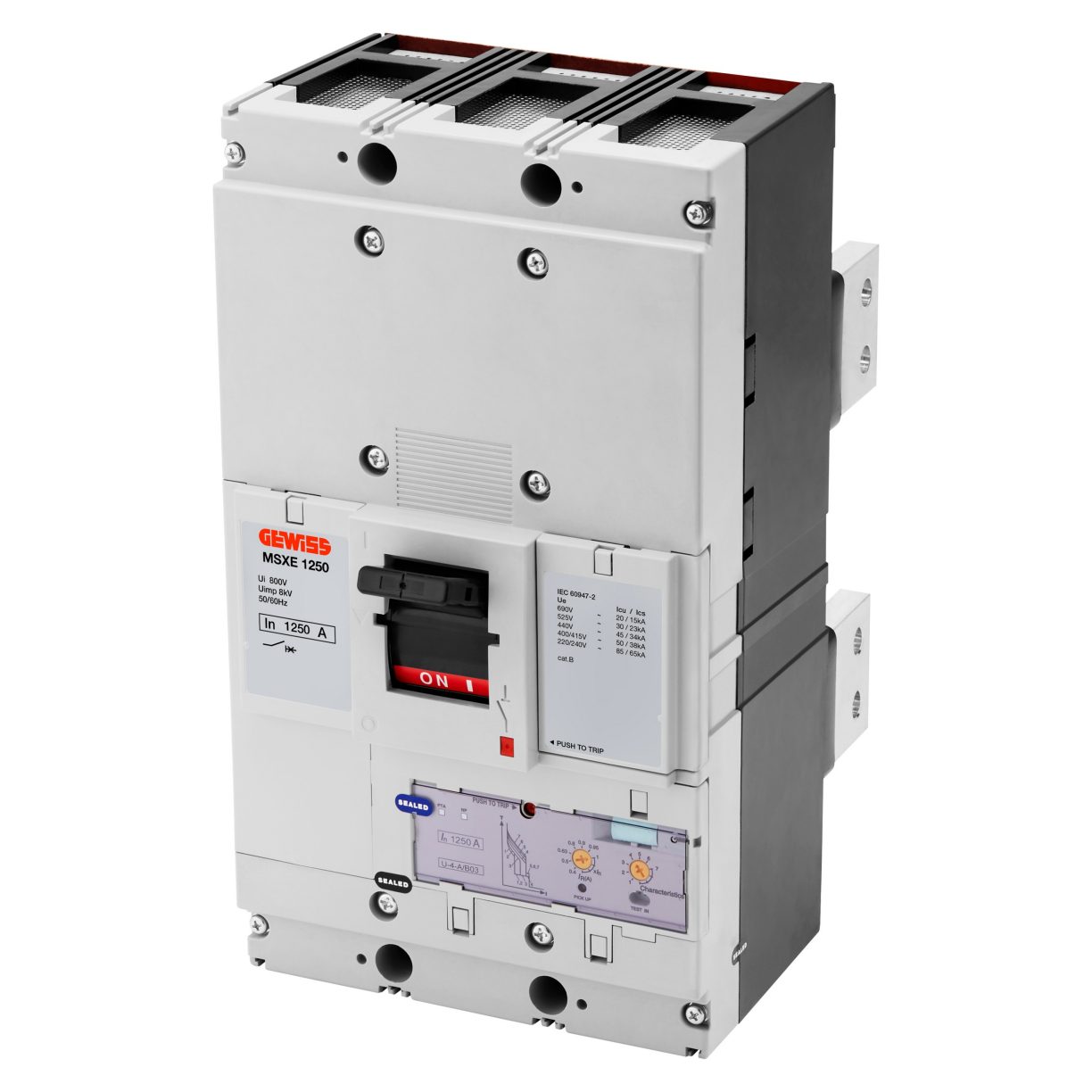 MSXE 1250 - MCCB WITH ELECTRONIC RELEASE - INTERLOCKED - LSI - REAR ...