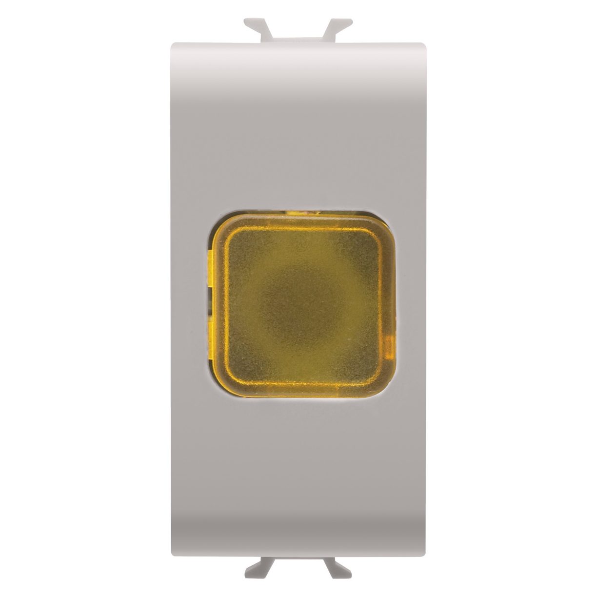SINGLE INDICATOR LAMP - AMBER - 1 MODULE - NATURAL SATIN BEIGE ...