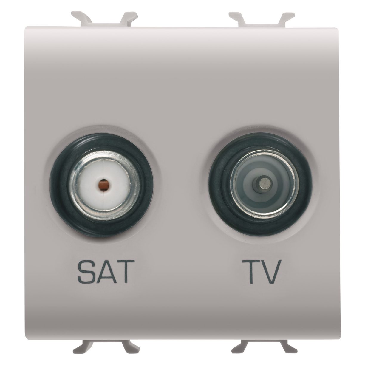 SOCKET-OUTLET TV-SAT - DIRECT - 2 MODULES - NATURAL SATIN BEIGE ...