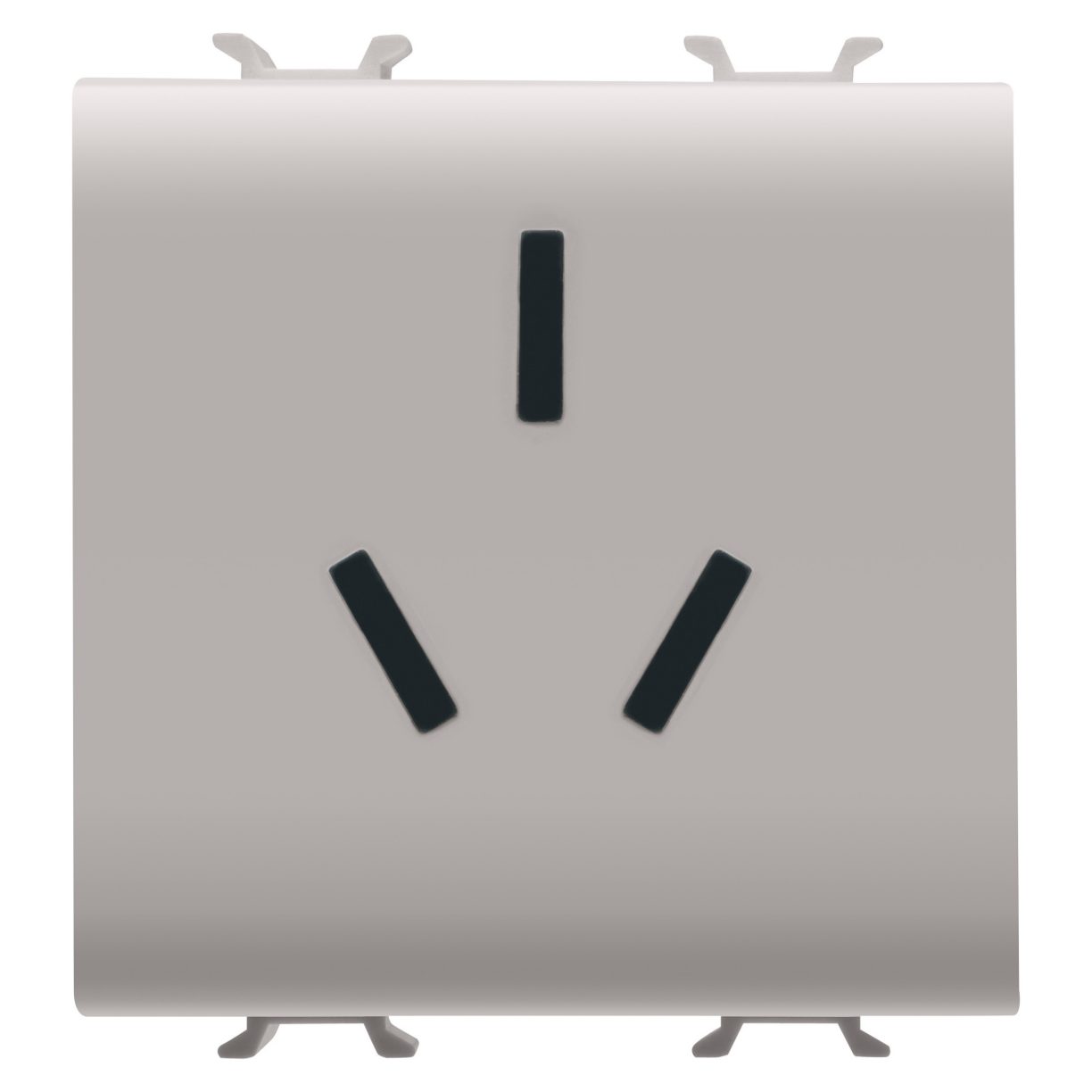 CHINESE STANDARD SOCKET-OUTLET 250V ac - 2P+E 16A - 2 MODULES - NATURAL ...