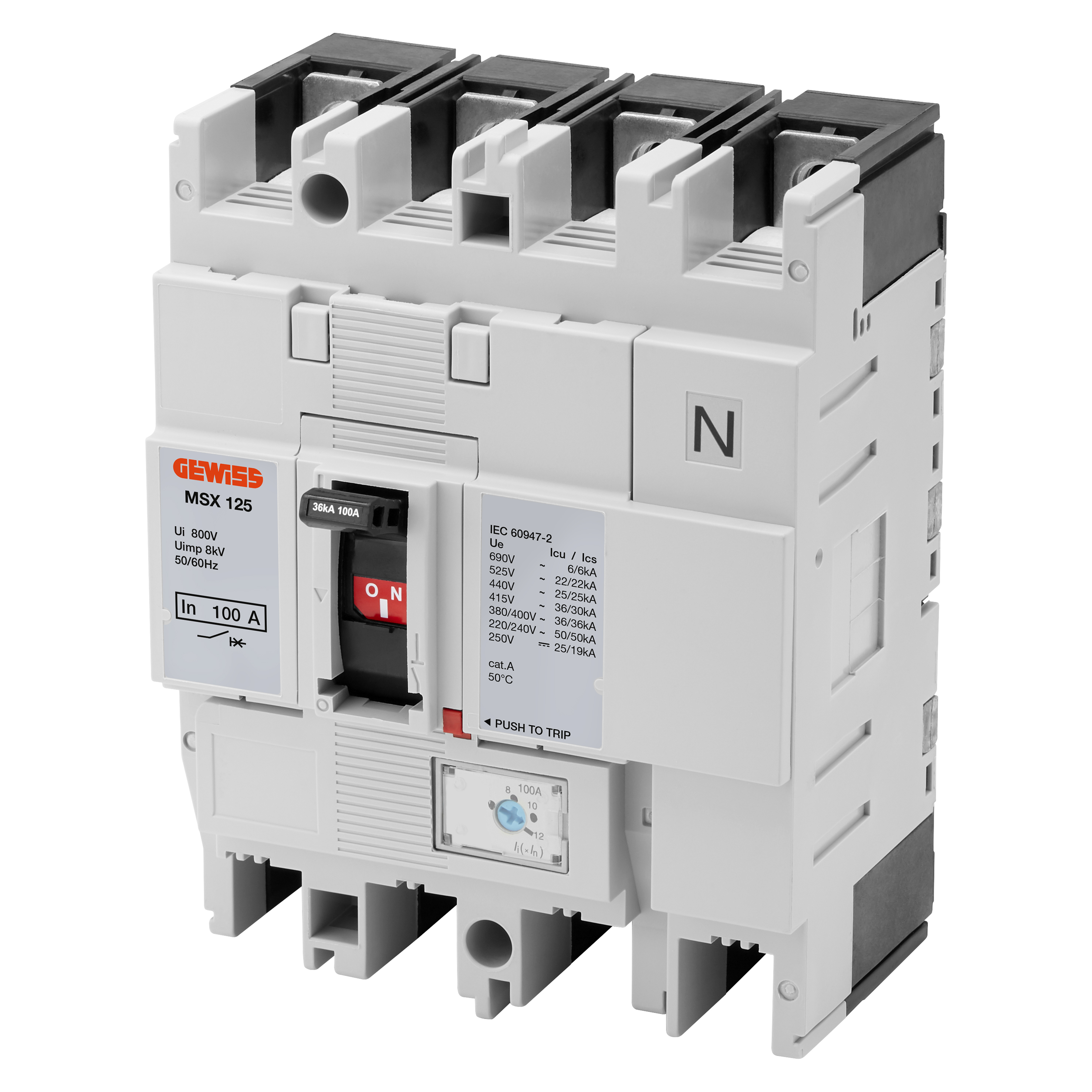 MSX Moulded case circuit breaker for power distribution | Gewiss