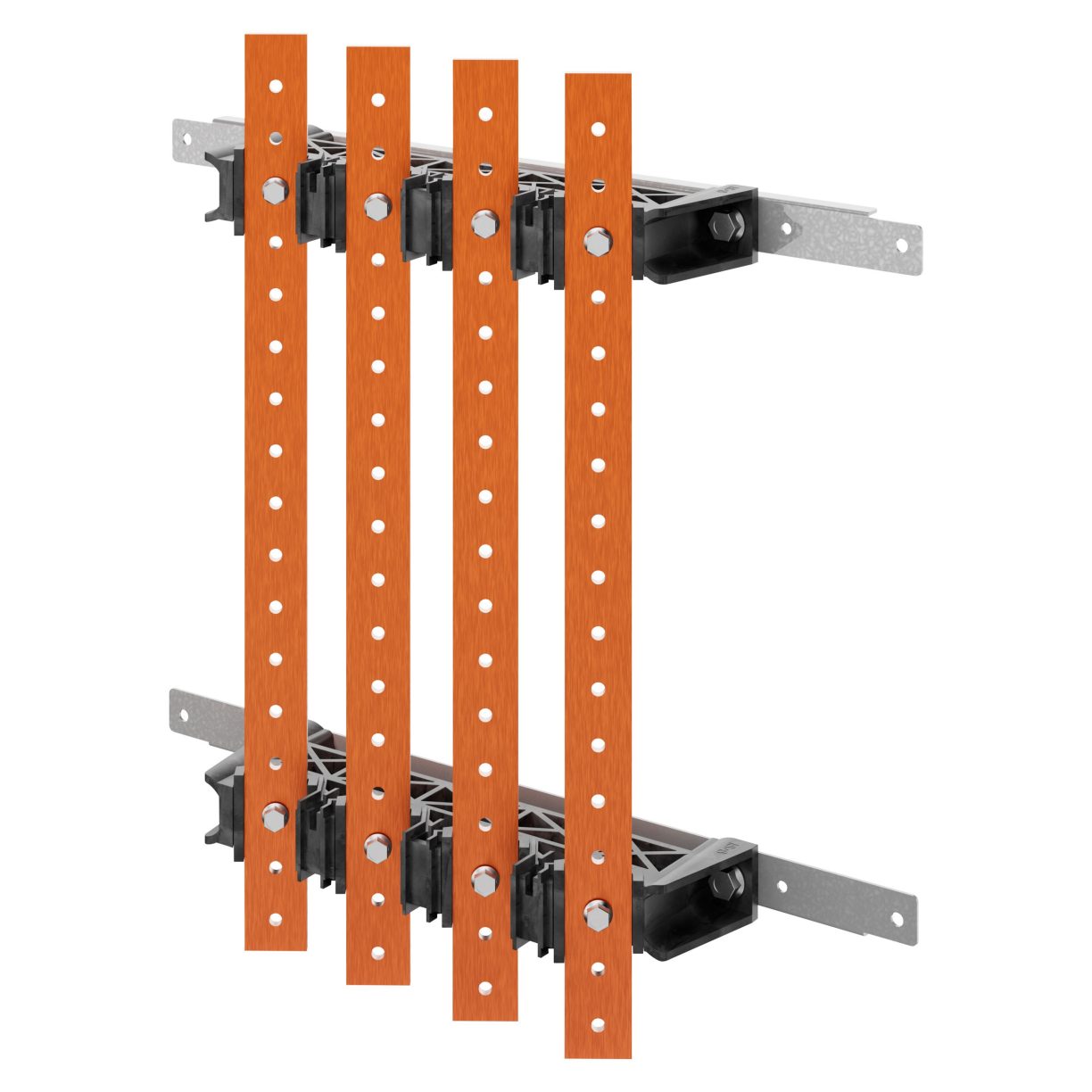 PAIR OF BUSBAR-HOLDER - FOR FLAT BUSBARS 30x10 - 630A - FOR STRUCTURES ...