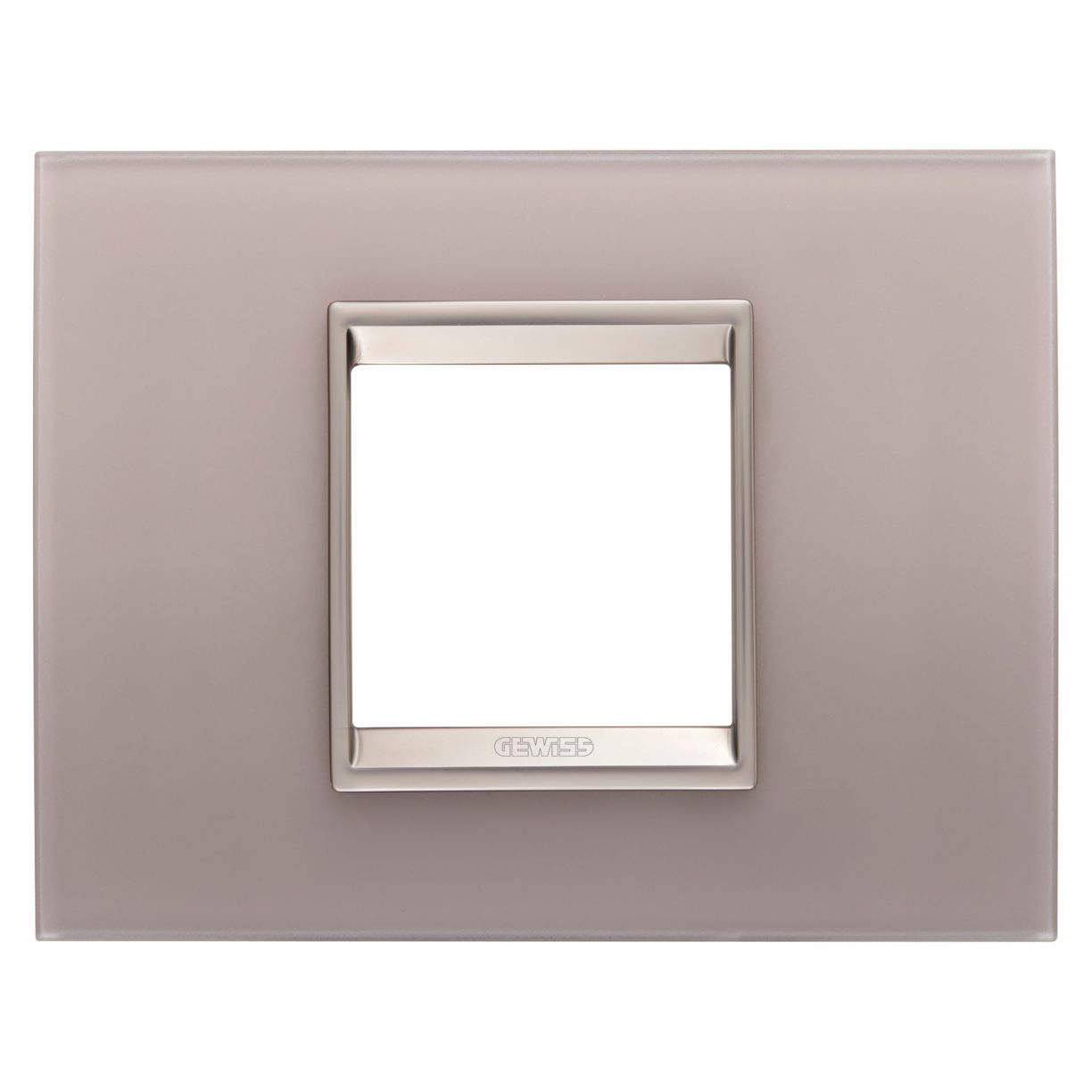 LUX PLATE - IN GLASS - 2 MODULES - PEARLY GRAY - INNER FRAME MATT LIGHT ...