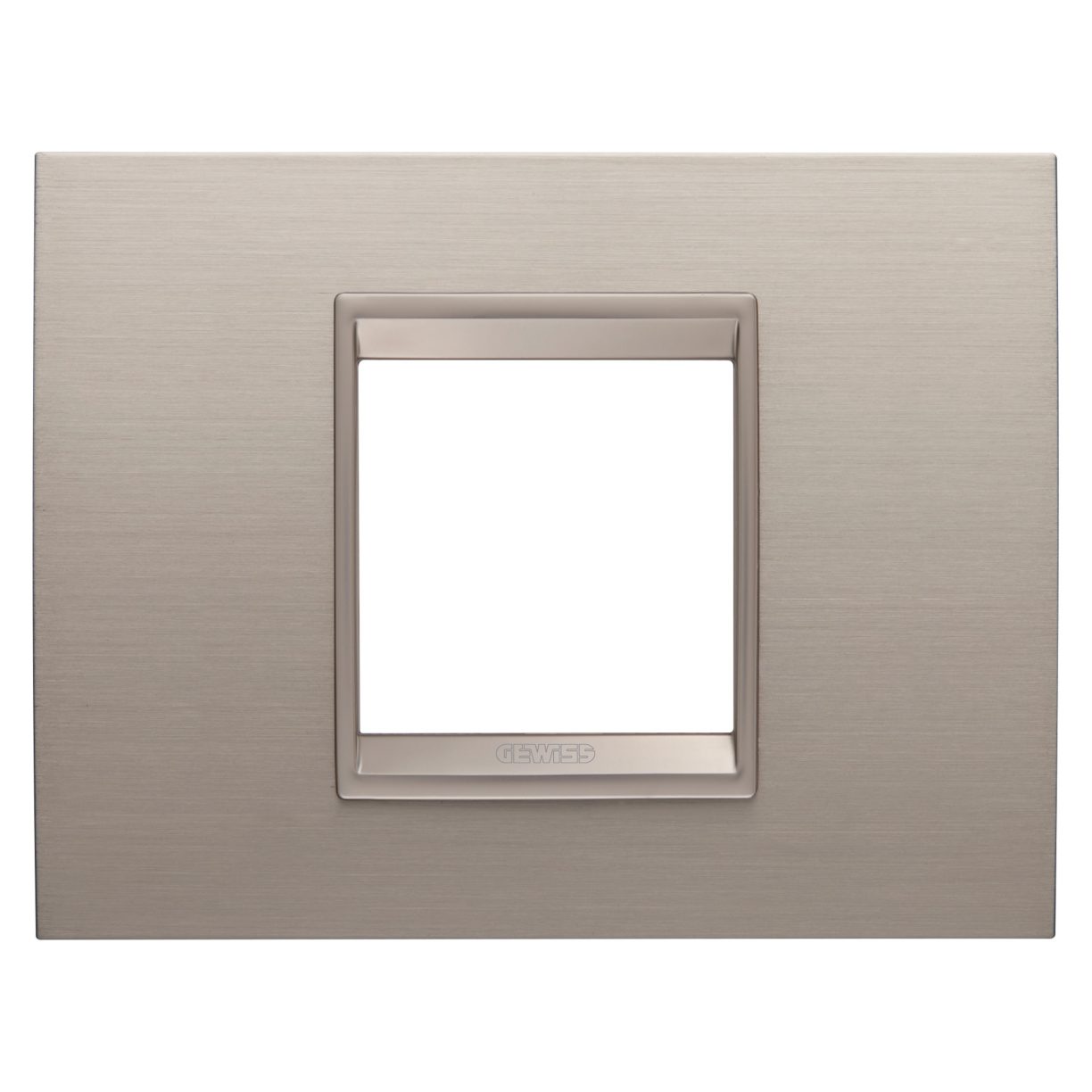 LUX PLATE - IN METAL - 2 MODULES - BRUSHED ALUMINIUM - INNER FRAME MATT ...