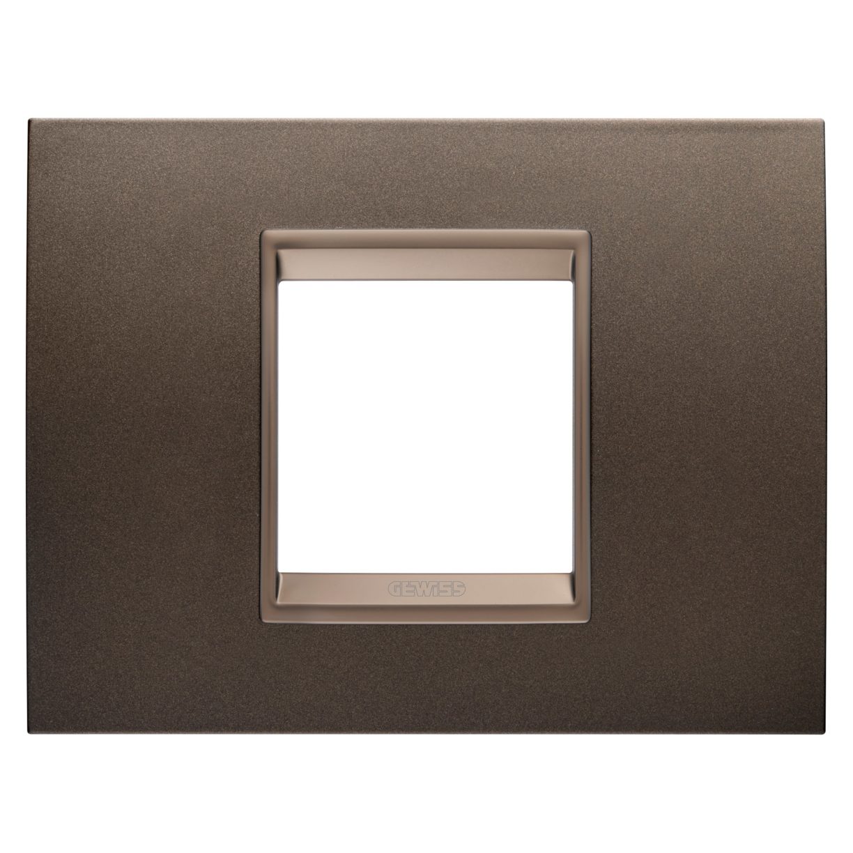 LUX PLATE - IN METAL - 2 MODULES - ANODIC BROWN - INNER FRAME MATT DARK ...